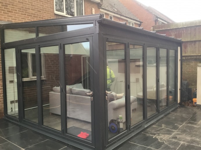 Anthracite Grey Conservatory - Basfords