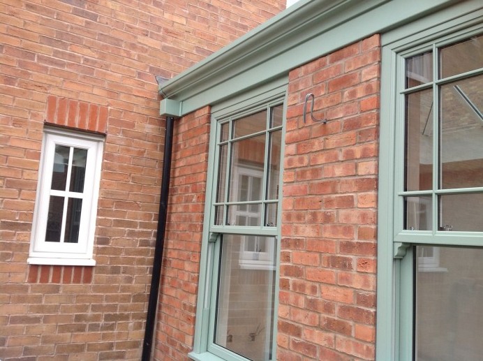Chartwell Green Orangery with Sliding Sash Windows - Basfords