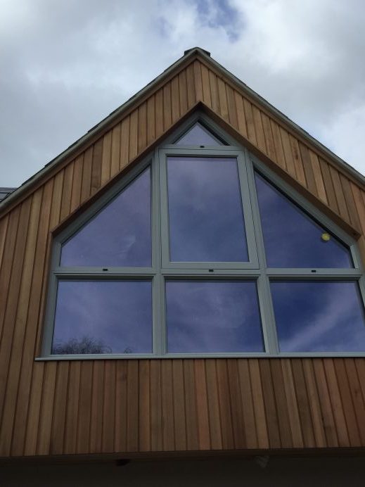 Pebble Grey Origin Windows, Bi Fold Doors and a Sunflex SVG30 Sliding ...